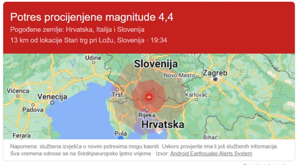Jak potres u Sloveniji, zatresla se i Rijeka - ljuljali su se neboderi